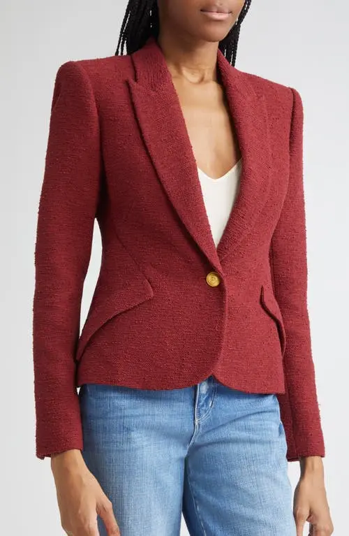 L'Agence Jennah Tweed Blazer In Syrah/ Pink Multi Rococo - 69% Off
